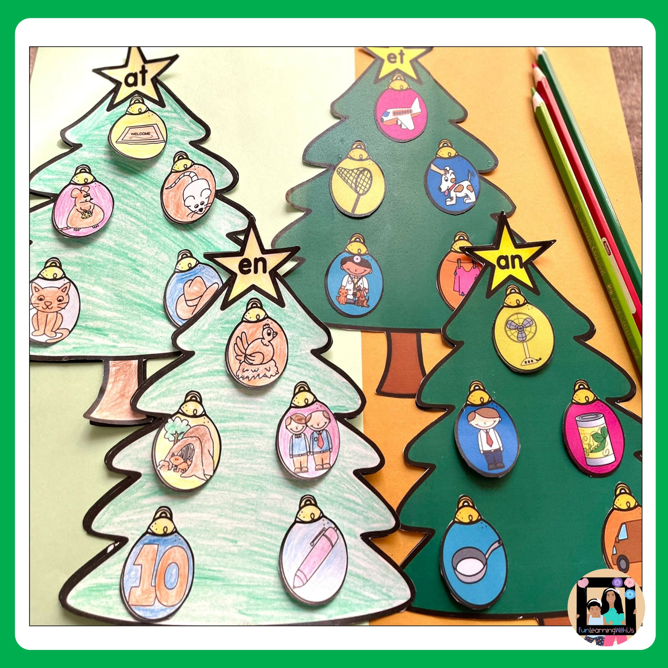 Christmas Tree Word Family Craft | Winter Craft | Made By Teachers