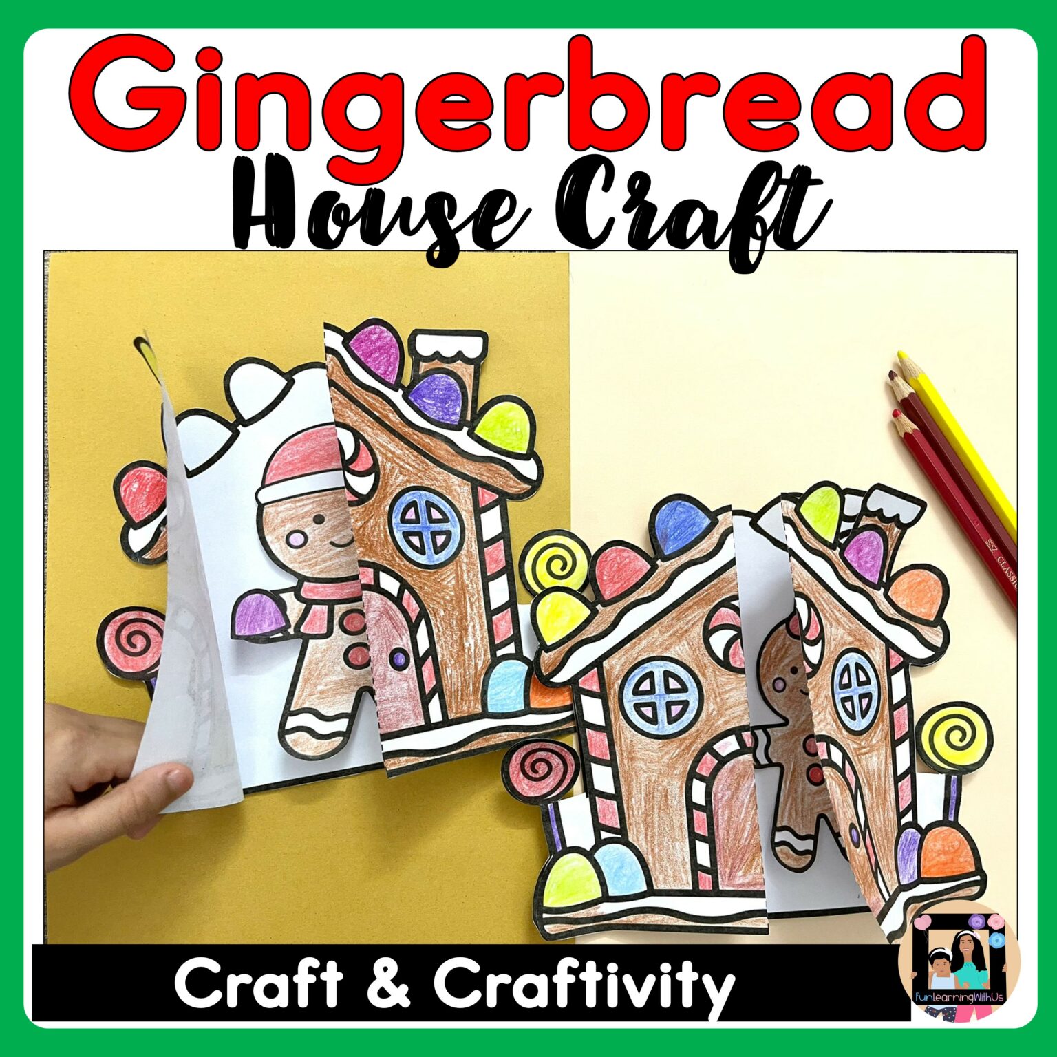 GINGERBREAD HOUSE CRAFT Christmas Activities | Made By Teachers