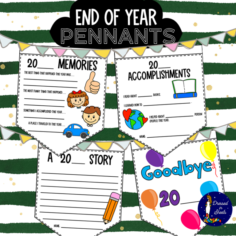 End of Year Pennants - Made By Teachers