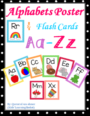 Alphabet Posters with Flash Cards (Polka Dots) | Made By Teachers