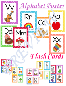 Alphabet Posters with Flash Cards (Polka Dots) | Made By Teachers