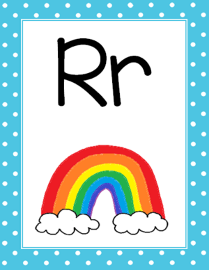 Alphabet Posters with Flash Cards (Polka Dots) | Made By Teachers