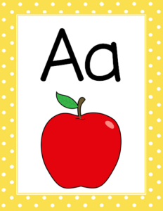 Alphabet Posters with Flash Cards (Polka Dots) | Made By Teachers