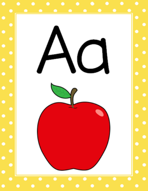 Alphabet Posters with Flash Cards (Polka Dots) | Made By Teachers