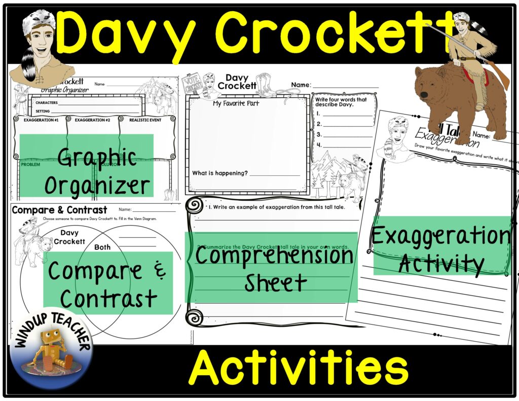 Davy Crockett Activity Sheets | Print and Go! | Made By Teachers
