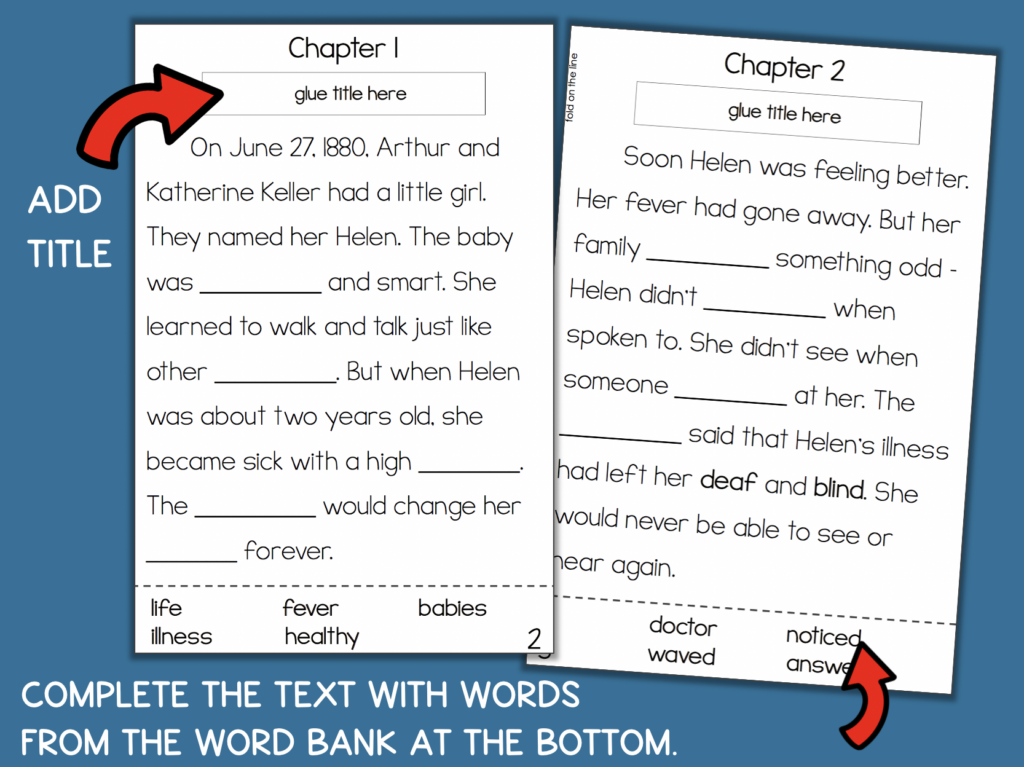 Helen Keller Interactive Reading Comprehension | Made By Teachers