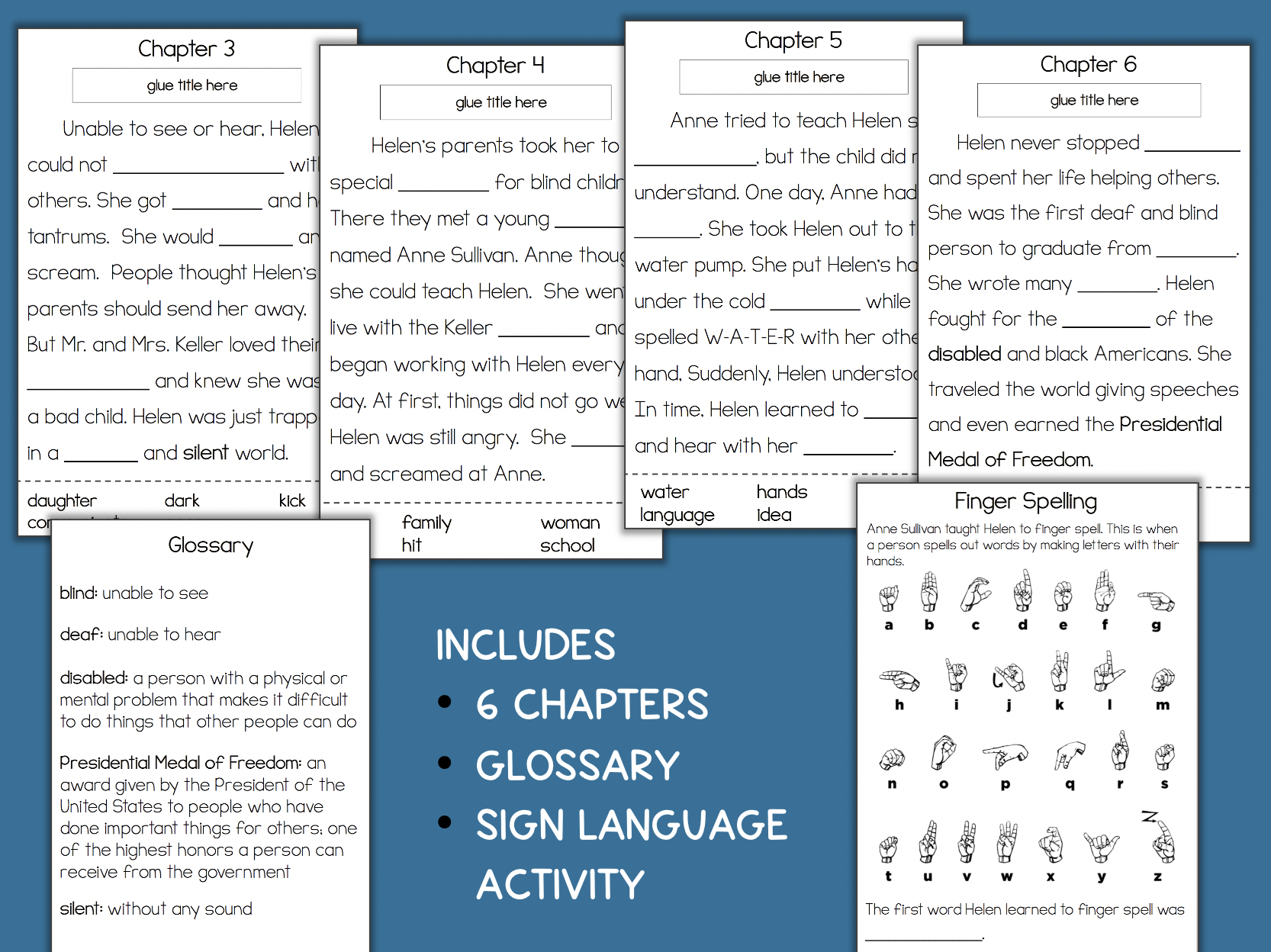 Helen Keller Interactive Reading Comprehension | Made By Teachers