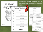 All About OWLS Reading Comprehension Activity - Made By Teachers