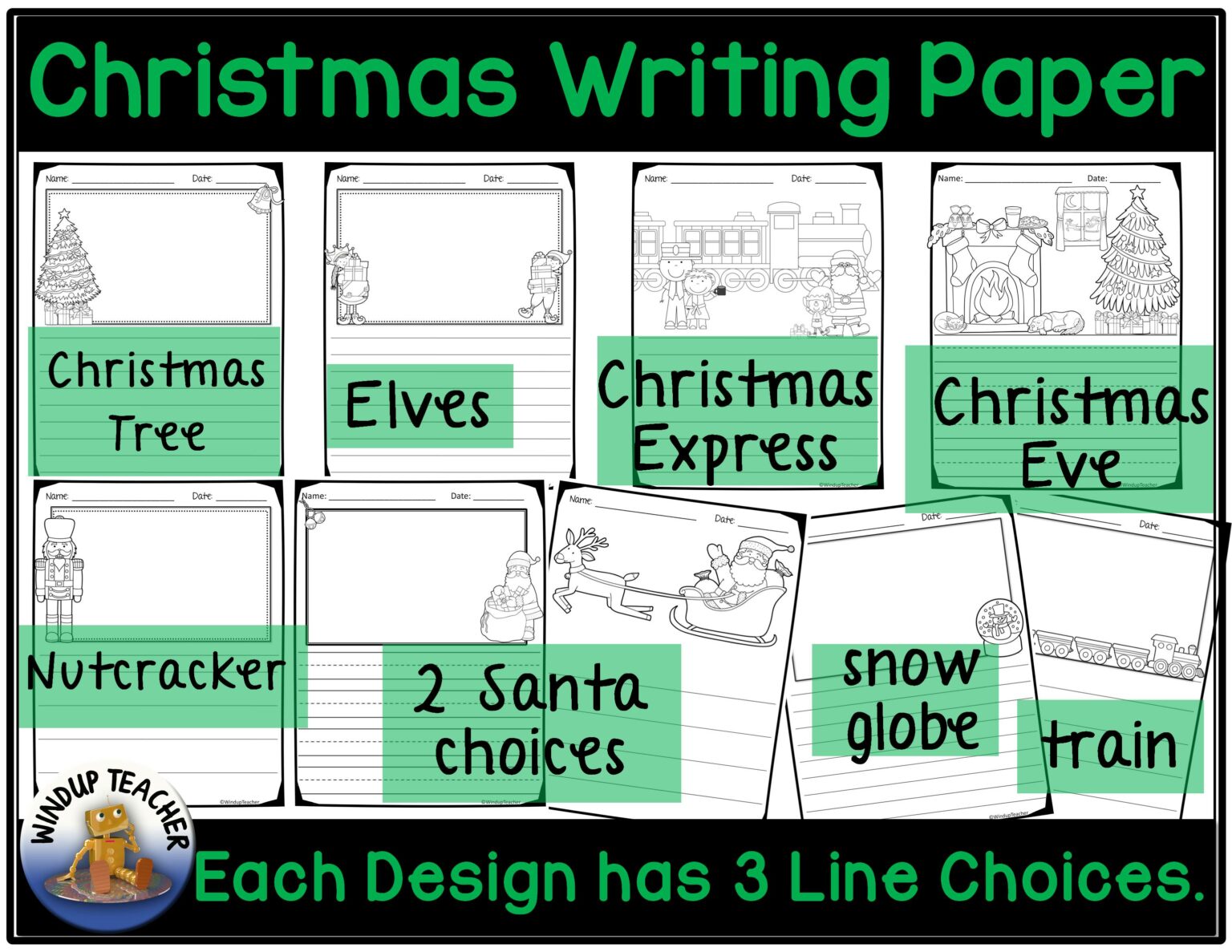 Christmas Writing Papers - Made By Teachers