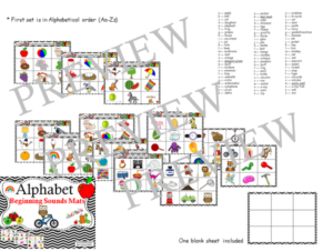 Beginning Sounds Alphabet Mats - Made By Teachers