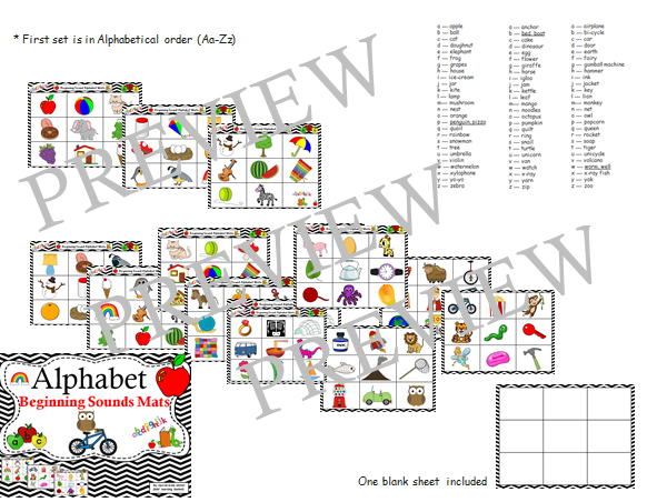 Beginning Sounds Alphabet Mats | Made By Teachers