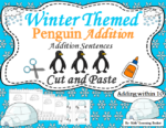 Winter Themed Penguin Addition Sentences-Cut Paste - Made By Teachers