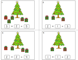 Christmas Gift Boxes Addition Sentences Cut Paste | Made By Teachers