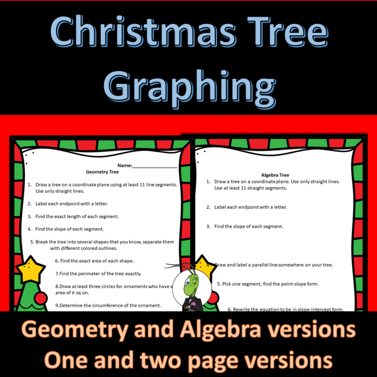 Christmas Tree Graphing Worksheet | Algebra | Geom | Made By Teachers