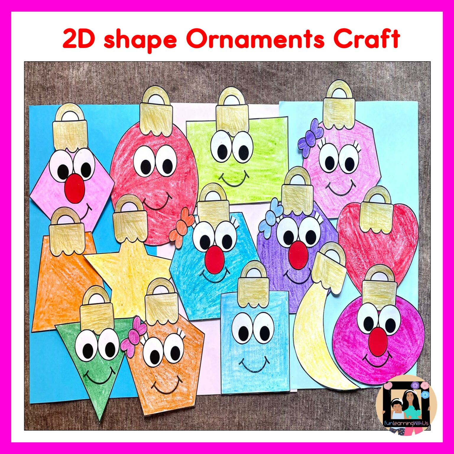 Christmas 2D shape Crafts bundle | Made By Teachers