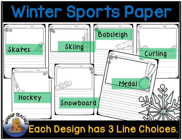 Winter Sports Writing Papers | Made By Teachers