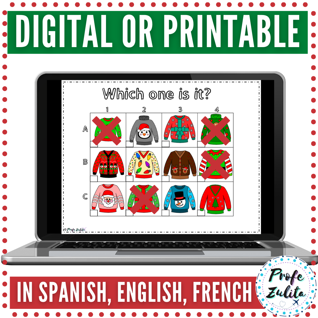 Winter Guess Who Game in Spanish, French, English | Made By Teachers