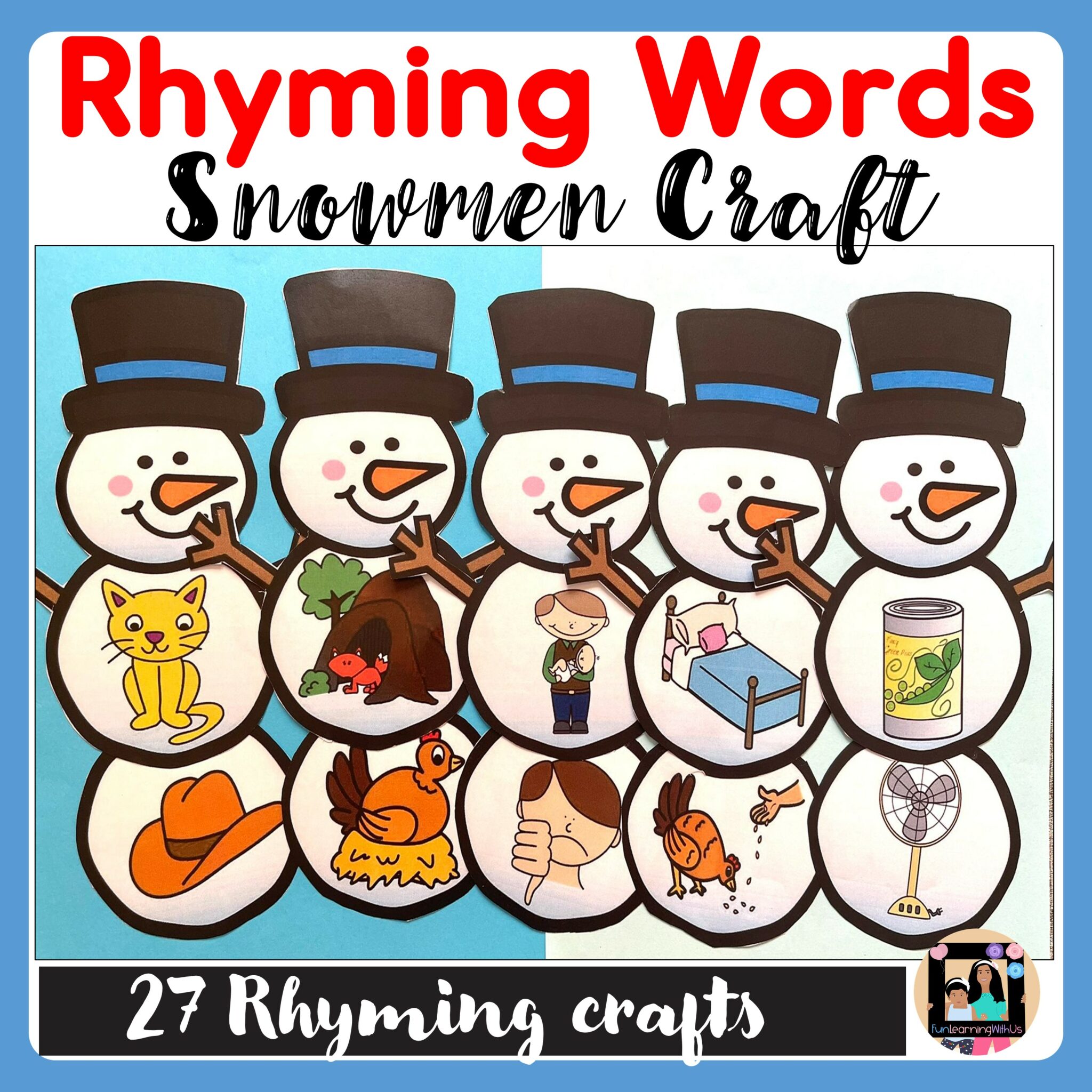 Winter Snowman Rhyming Craft | Winter Crafts | Made By Teachers
