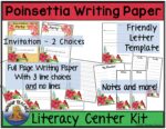 Poinsettia Writing Paper in Color | Made By Teachers