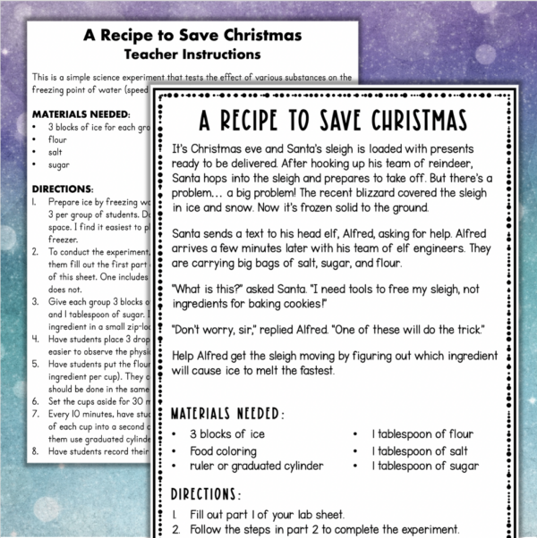 Christmas States of Matter Salt & Ice Experiment - Made By Teachers