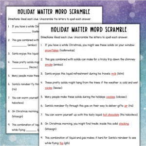 Christmas States of Matter Salt & Ice Experiment - Made By Teachers