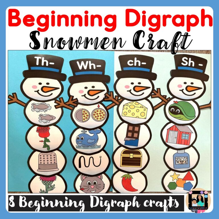 Winter Kindergarten Beginning Digraph Activity - Made By Teachers