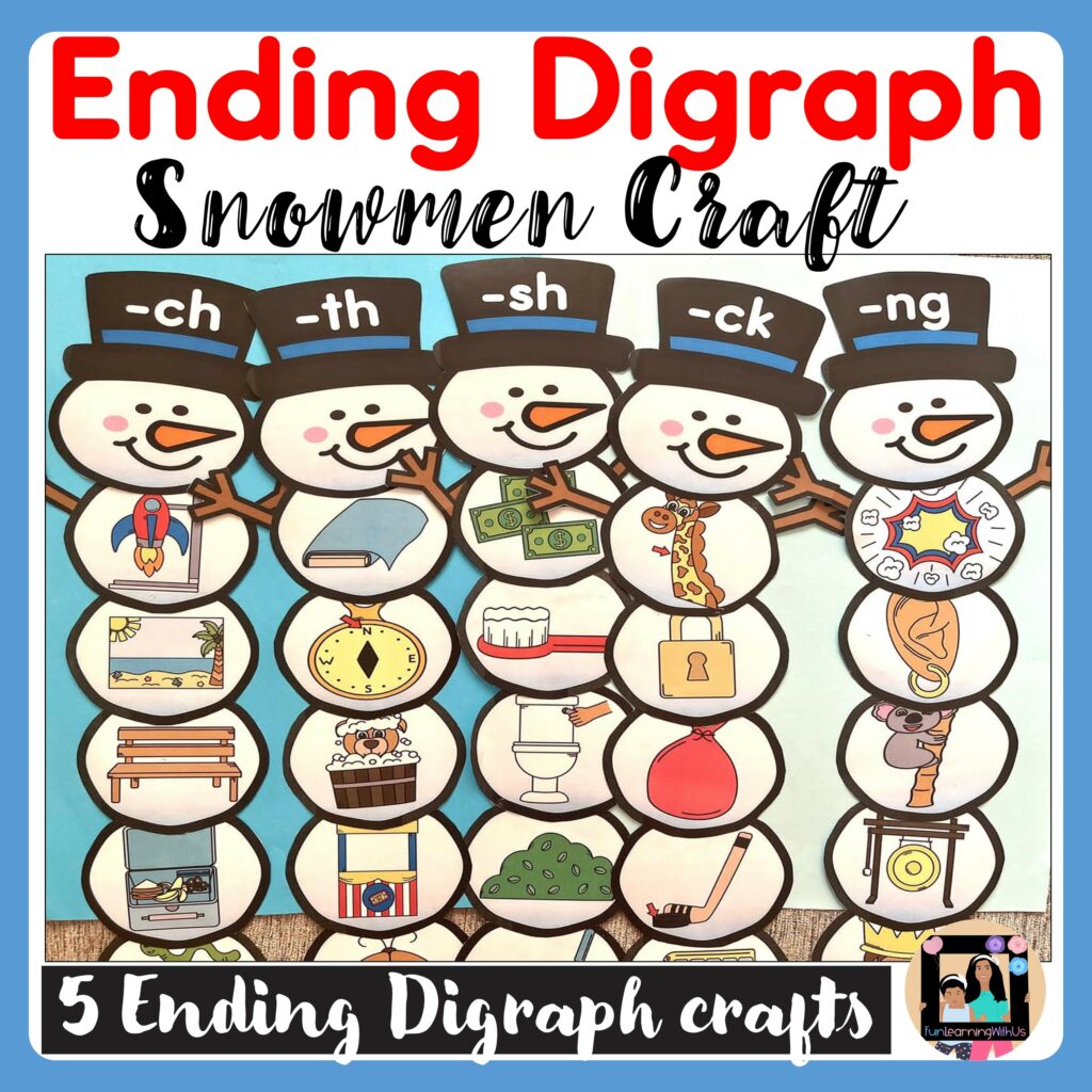 Winter Kindergarten Ending Digraph Activity | Made By Teachers
