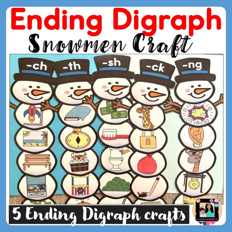 Winter Kindergarten Ending Digraph Activity | Made By Teachers