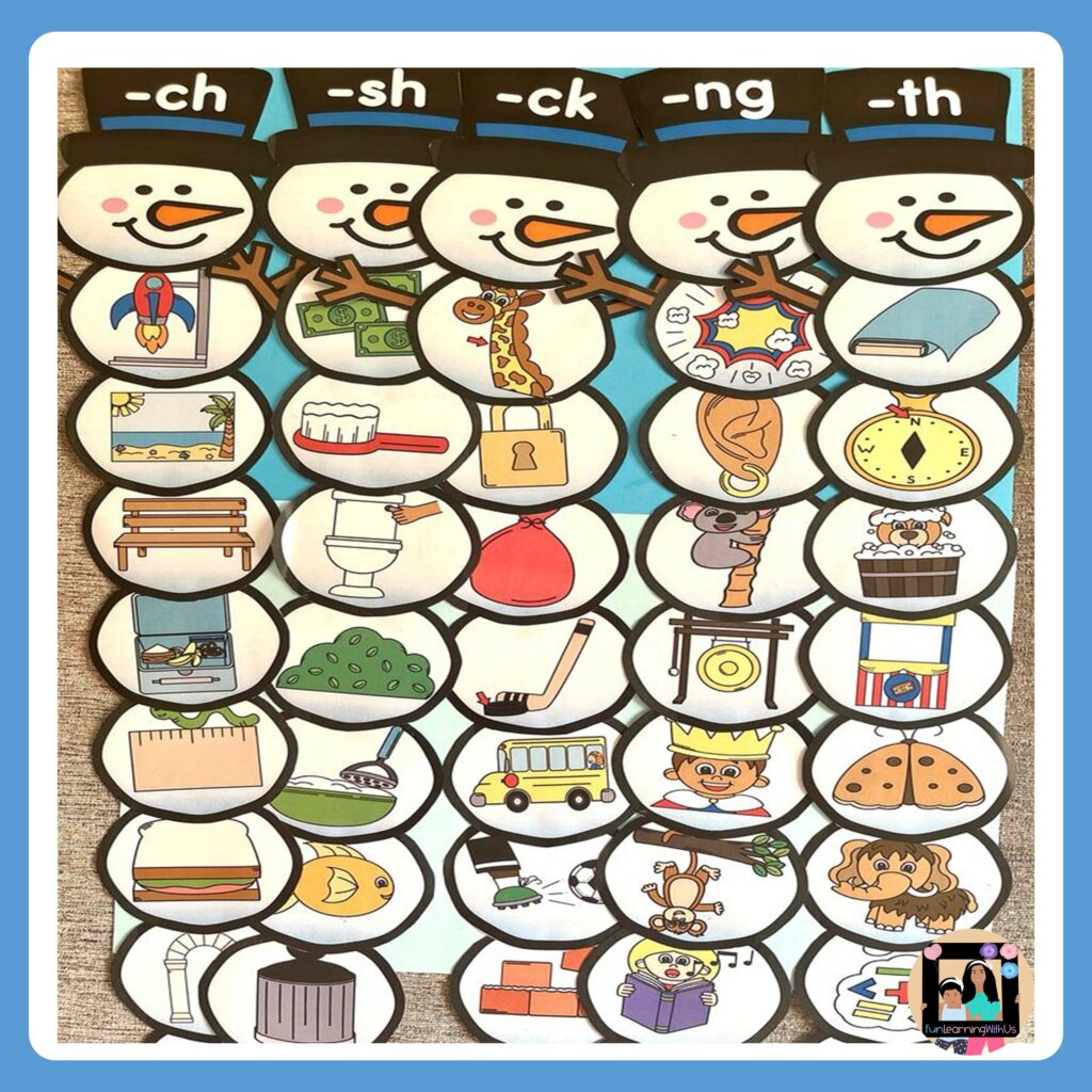 Winter Kindergarten Ending Digraph Activity | Made By Teachers