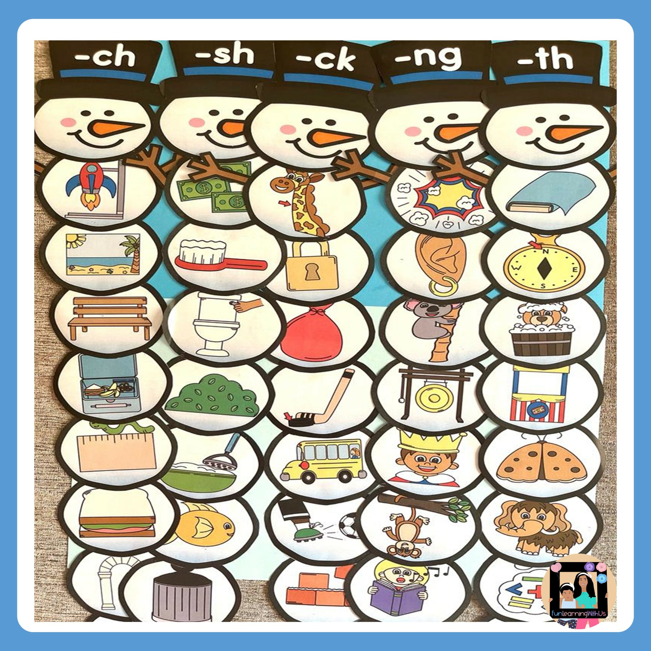 Winter Kindergarten Ending Digraph Activity | Made By Teachers