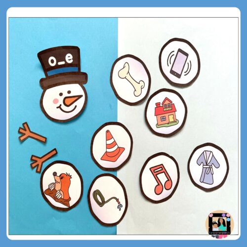 Winter Snowman CVCE activity | Long Vowel Silent E - Made By Teachers