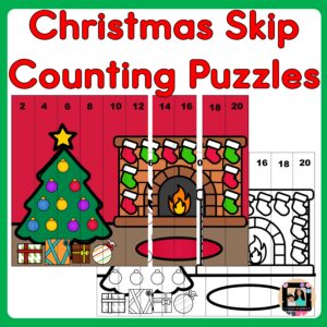 Christmas Math Puzzles Skip Counting Activity - Made By Teachers