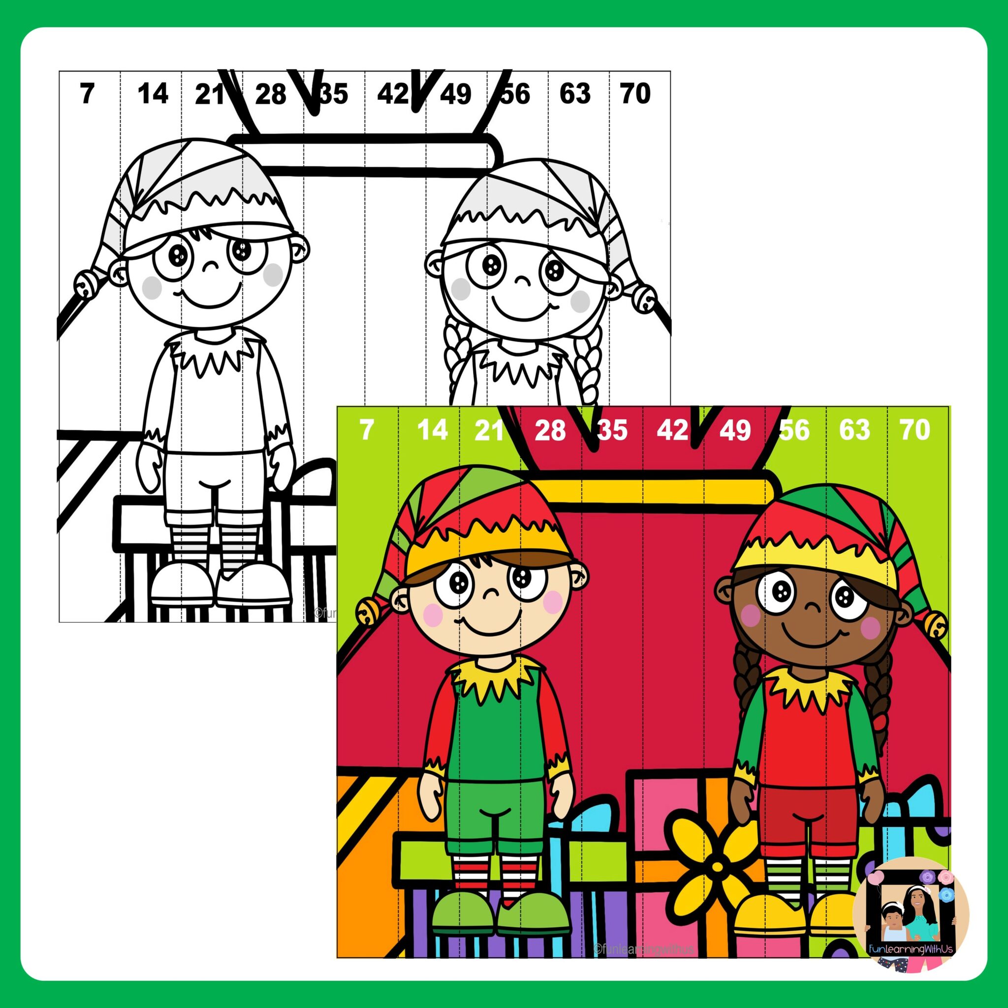 Christmas Math Puzzles Skip Counting Activity - Made By Teachers