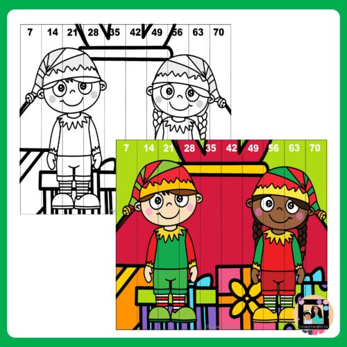 Christmas Math Puzzles Skip Counting Activity - Made By Teachers