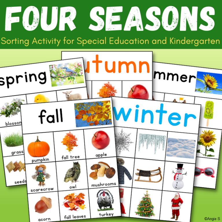 Four Seasons Activity | Season Sort for Special Ed - Made By Teachers