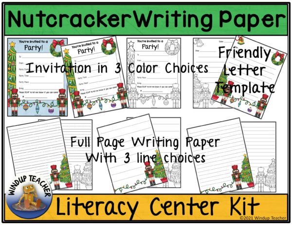 Nutcracker Christmas Writing Paper Color and B&W | Made By Teachers