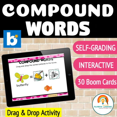 Compound Words Boom Cards | Kindergarten Literacy - Made By Teachers