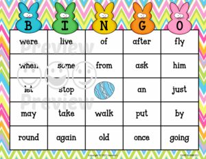 First Grade Sight Word Bingo Easter - Made By Teachers