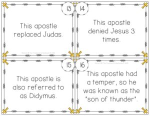 The 12 Apostles Task Cards or SCOOT Game - Made By Teachers