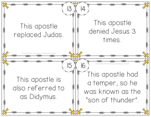 The 12 Apostles Task Cards or SCOOT Game - Made By Teachers