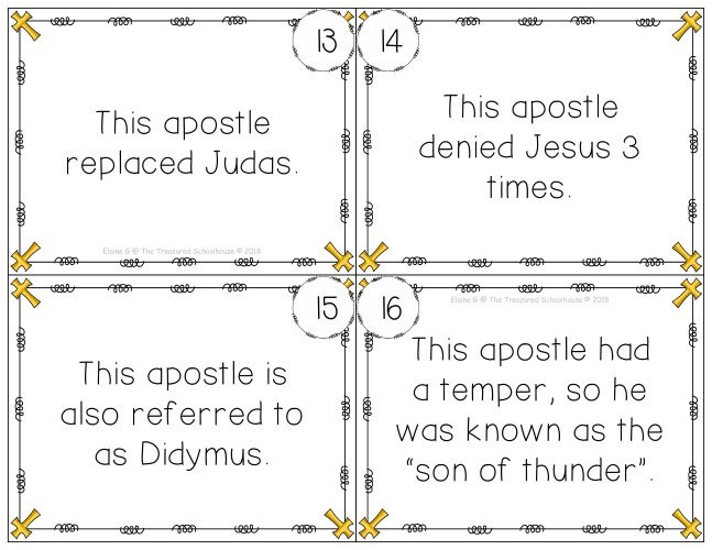 The 12 Apostles Task Cards or SCOOT Game | Made By Teachers