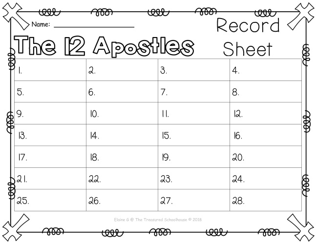 The 12 Apostles Task Cards or SCOOT Game - Made By Teachers