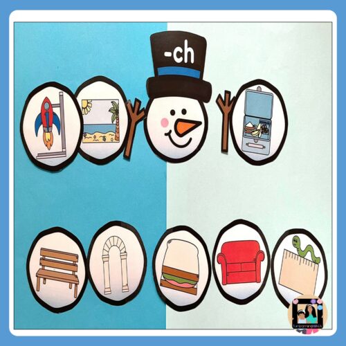 Winter Snowman Beginning & Ending Digraph Bundle | Made By Teachers