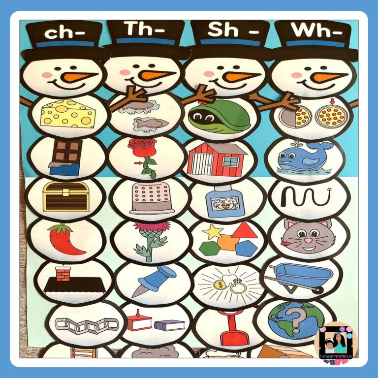 Winter Snowman Beginning & Ending Digraph Bundle | Made By Teachers