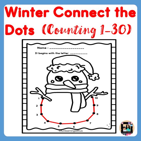 Winter Dot to Dot Counting to 30 - Made By Teachers