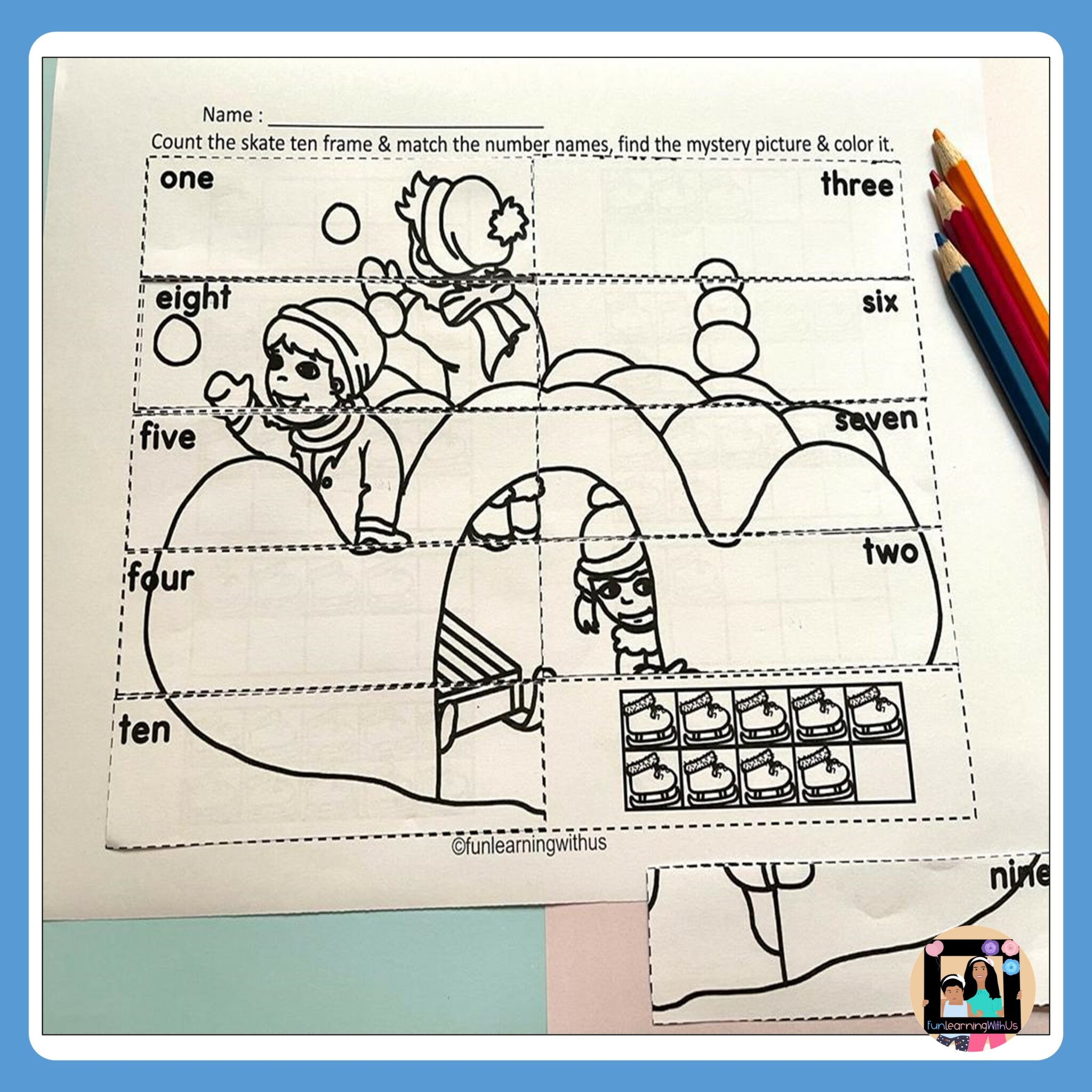 Winter Math Counting Mystery Picture Activity | Made By Teachers