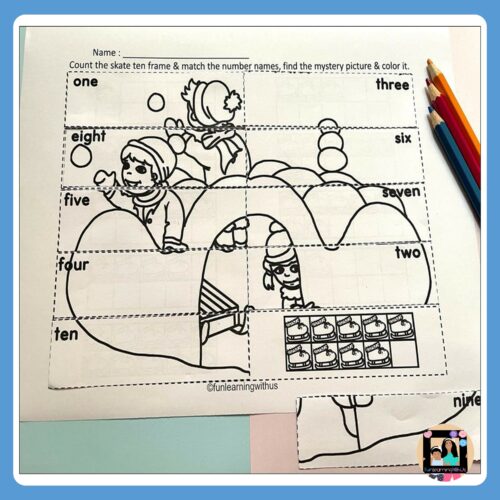 Winter Math Counting Mystery Picture Activity | Made By Teachers