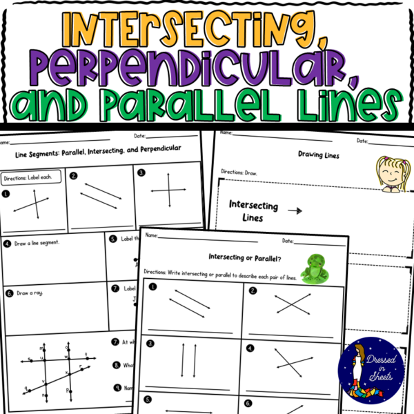 Intersecting, Perpendicular, and Parallel Lines Wo - Made By Teachers