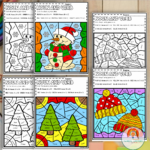 Winter Nouns and Verbs Sort | Winter Color By Code - Made By Teachers