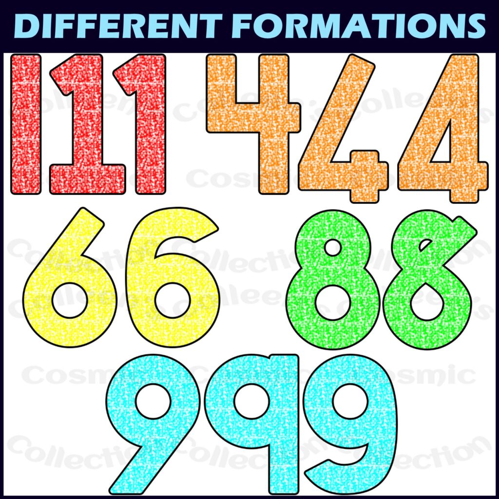 Glitter Numbers Font Clipart | Made By Teachers